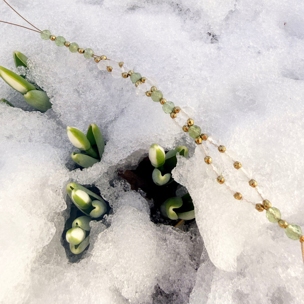 Awake DIY Tantric Necklace Set – Bergkristall & grüner Apatit – DIY SPIRIT